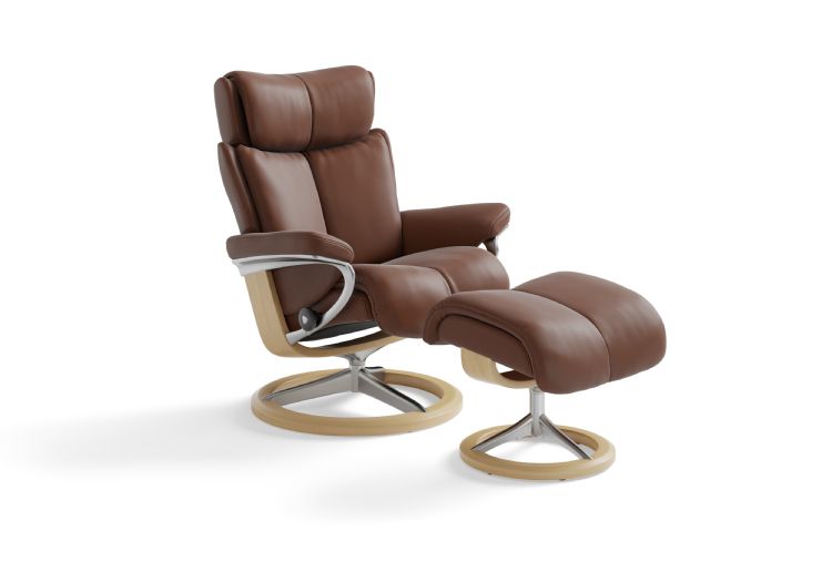 Stressless Magic Signature M incl. skammel - Læderland