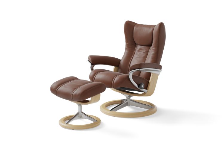 Stressless Wing Signature - Læderland